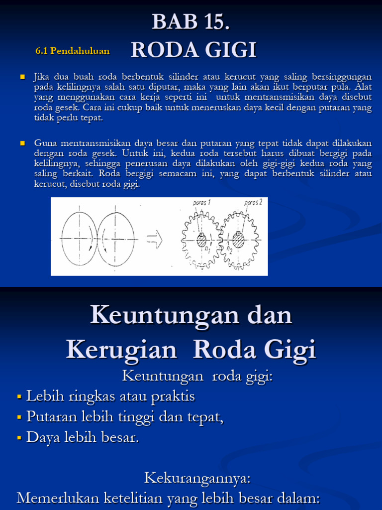 Keuntungan dan Jenis Roda Gigi | PDF
