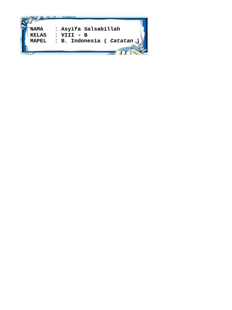 Template Nama | PDF