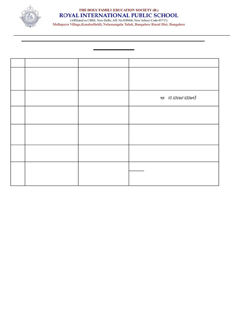 Grade UKG PT-3 Portion & Pattern | PDF
