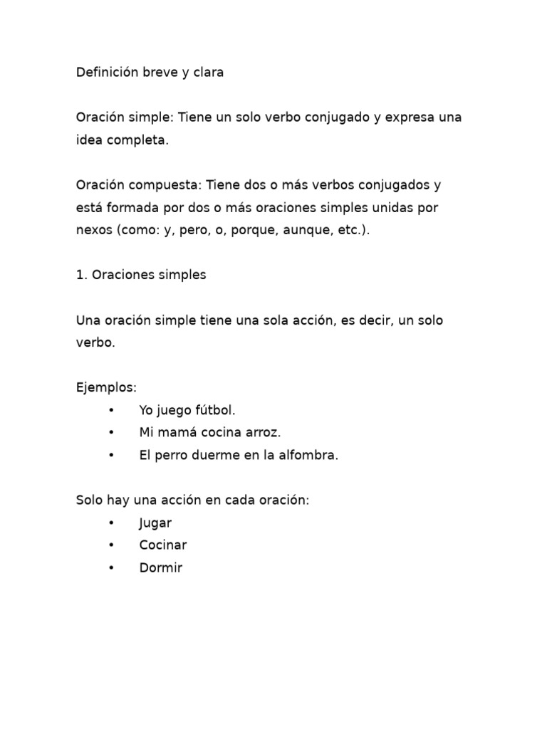 Definición Breve y Clara | PDF | Comunicación | Verbo