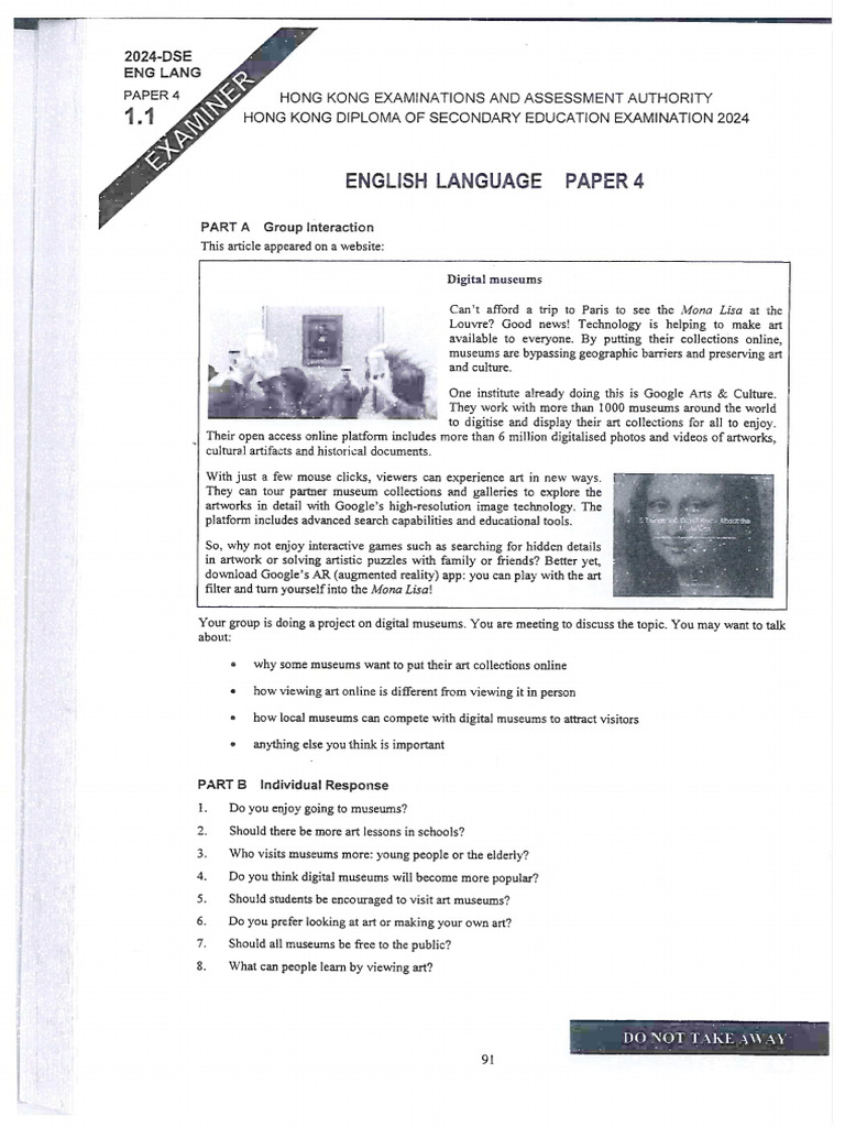 DSE 2024 Paper 4 | PDF | Podcast | Coffeehouse