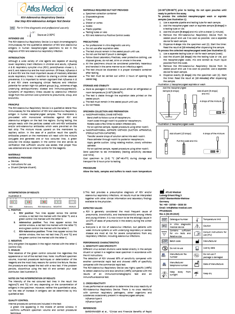 RSV-Adenovirus Antigen Test Device | PDF | Influenza | Infection