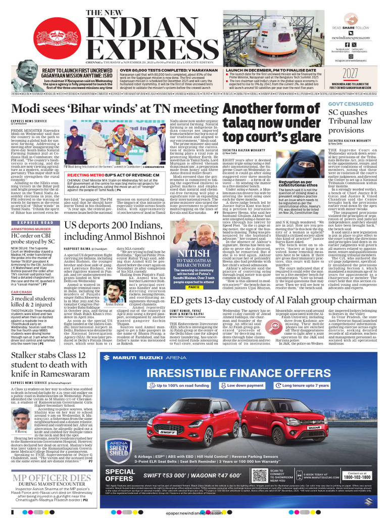 Indian Express 20-11-2025 | PDF