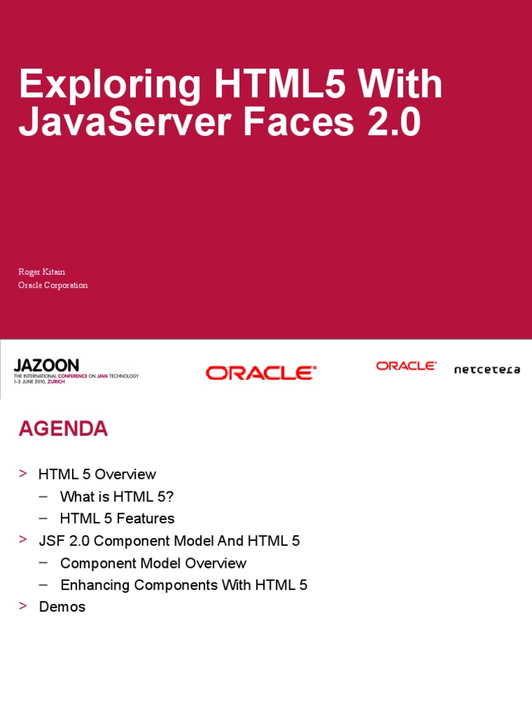 Html5 With Jsf 2 0 Pdf Java Server Faces Html