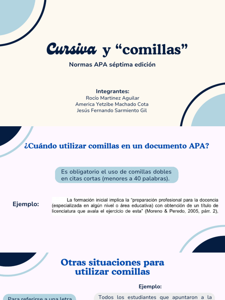Cursiva y Comillas | PDF | Comillas | Puntuación