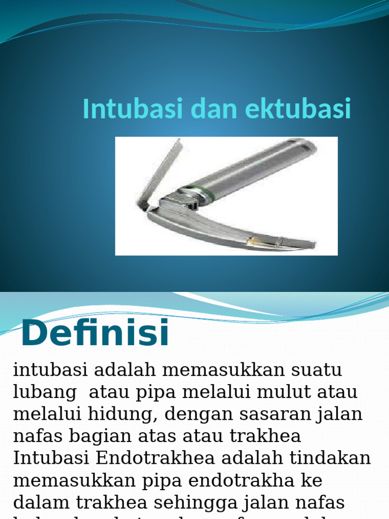 Panduan Intubasi dan Ektubasi Medis | PDF