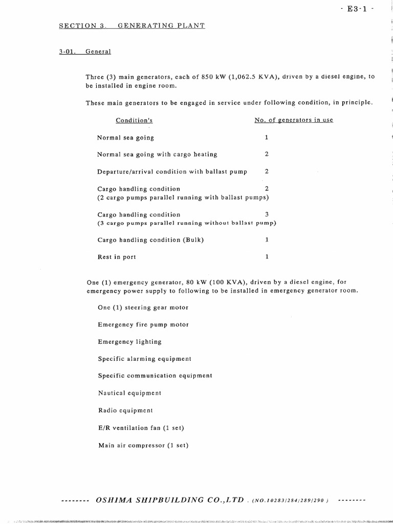E1-02 Specification (Electric Part) - Part IV Electric Part, Section 3 ...