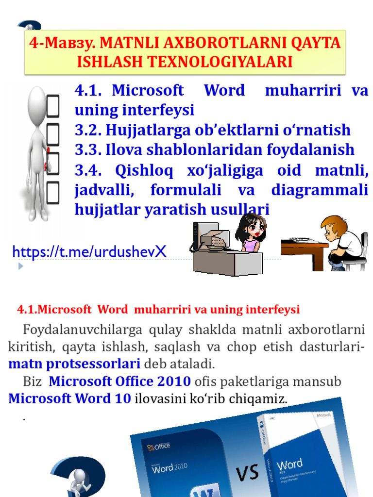 3-Ma'ruza slayt | PDF