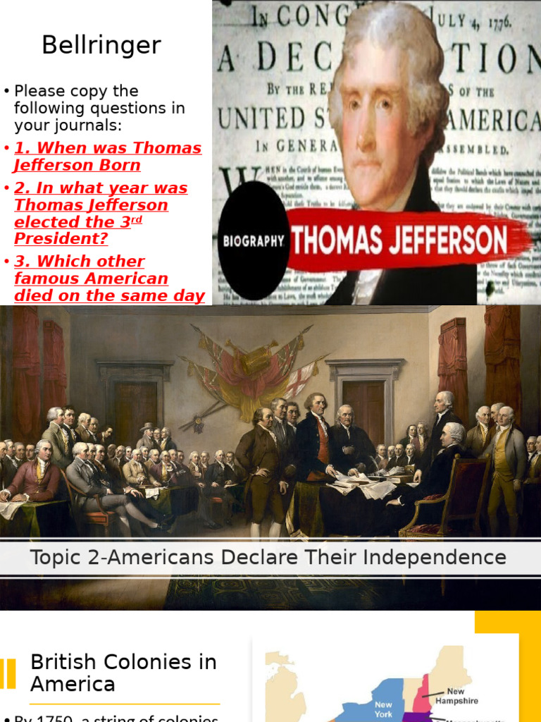 Topic 2 - American Declare Their Independence 2025-2026 | PDF | Common ...