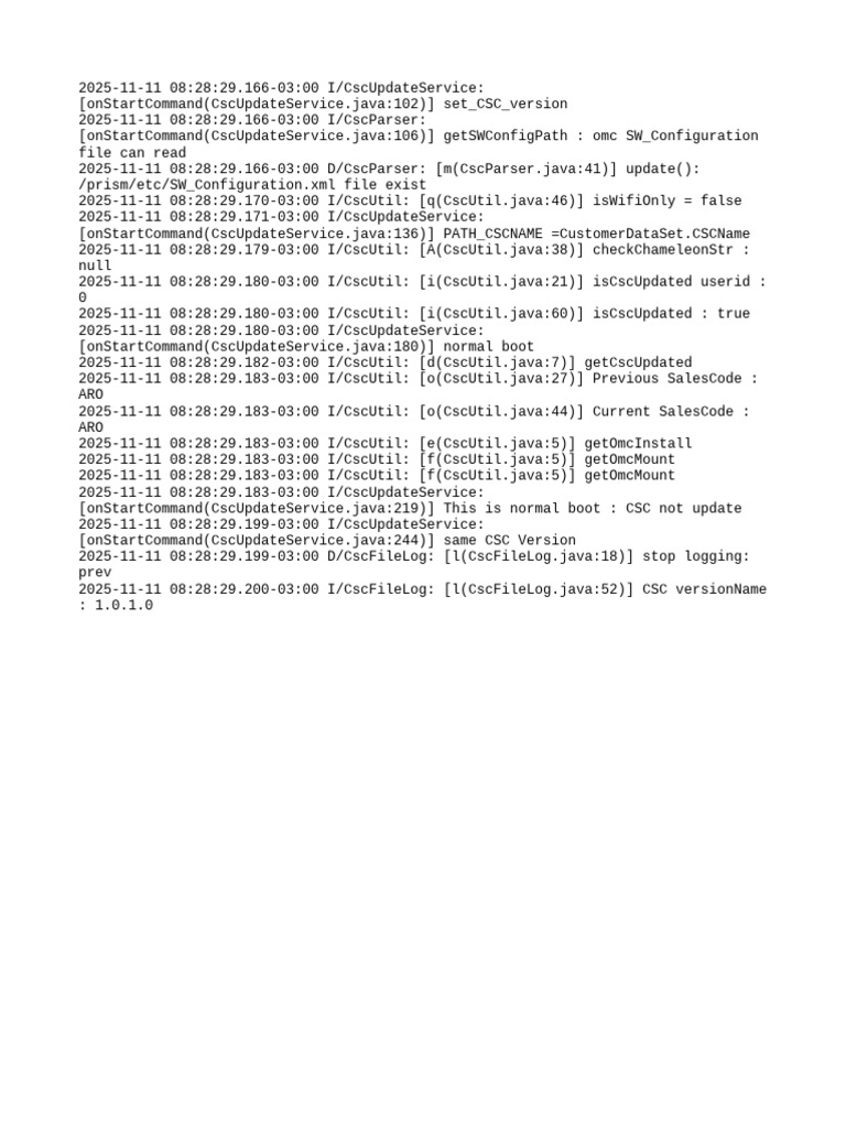 CSC Update Service Log Analysis | PDF