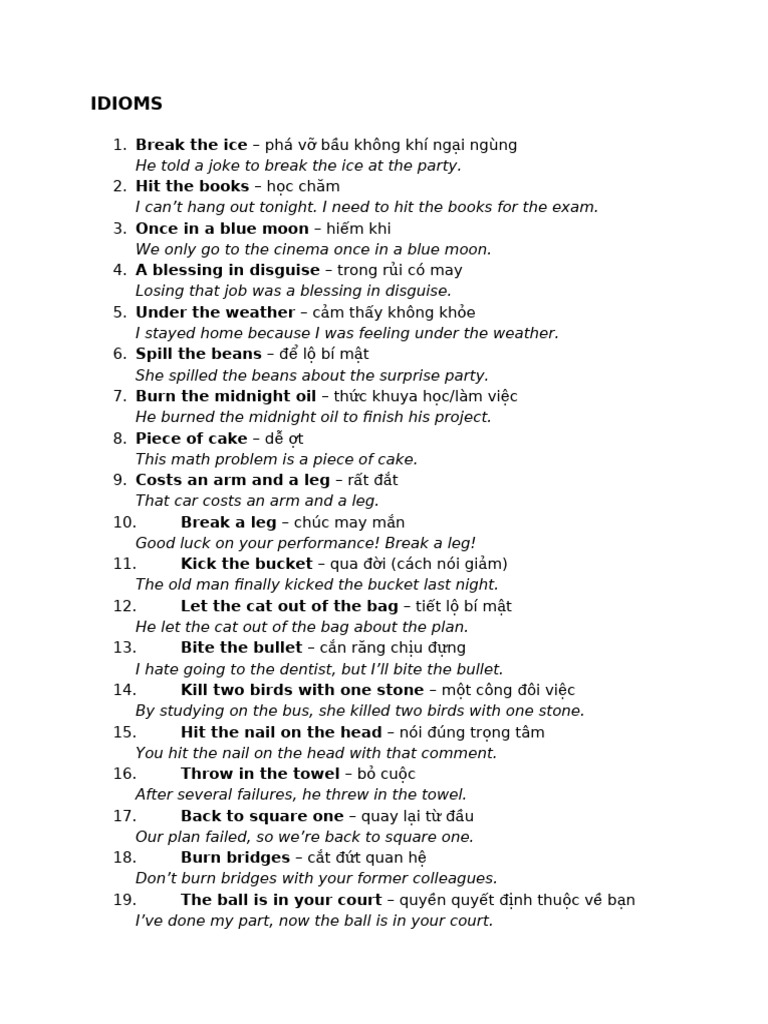 IDIOMS | PDF