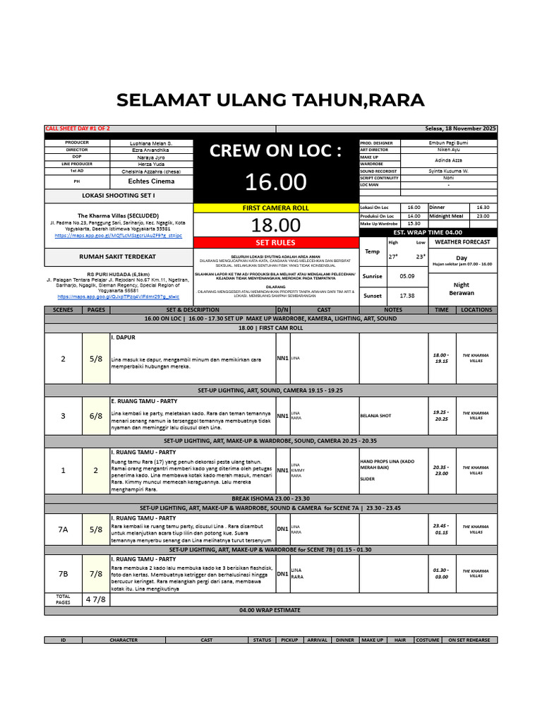 [DRAFT] CALSHEET SUTR DAY 1 | PDF