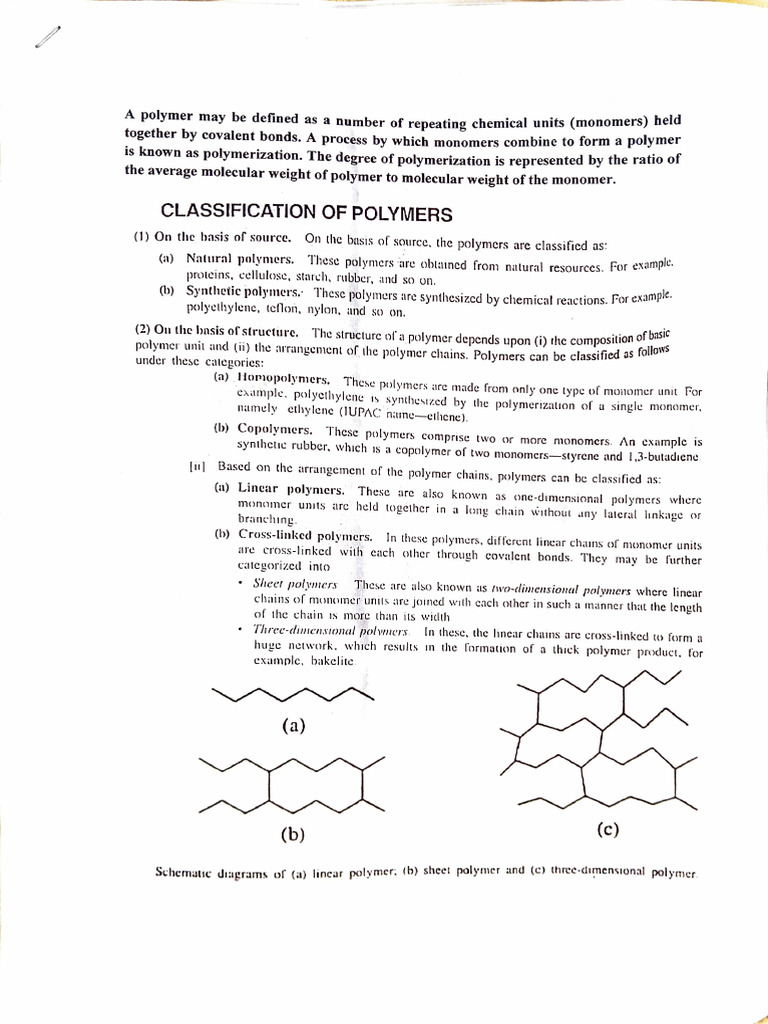 Organic Chemistry Notes | PDF | Polymerization | Polymers