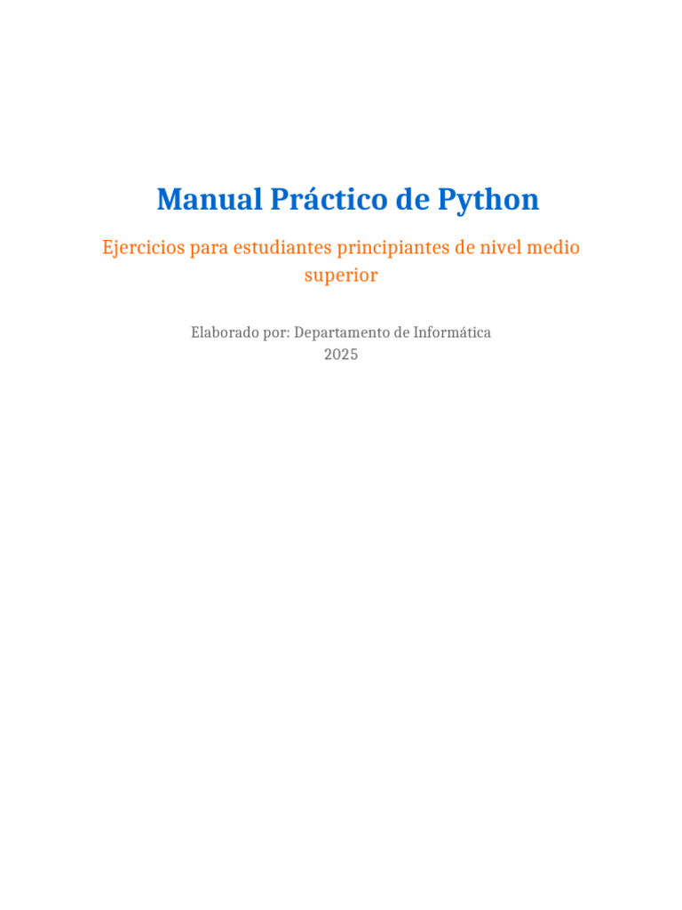 Manual Practico Python | PDF