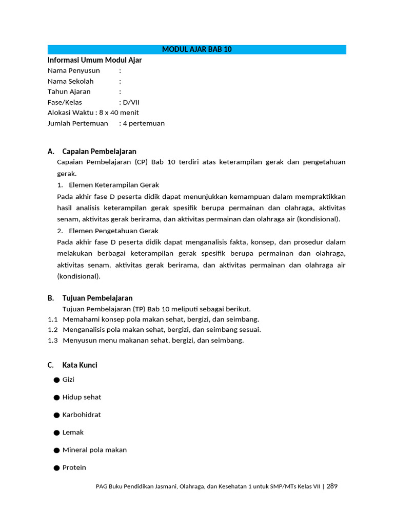 7.10 Modul Ajar Bab 10 | PDF