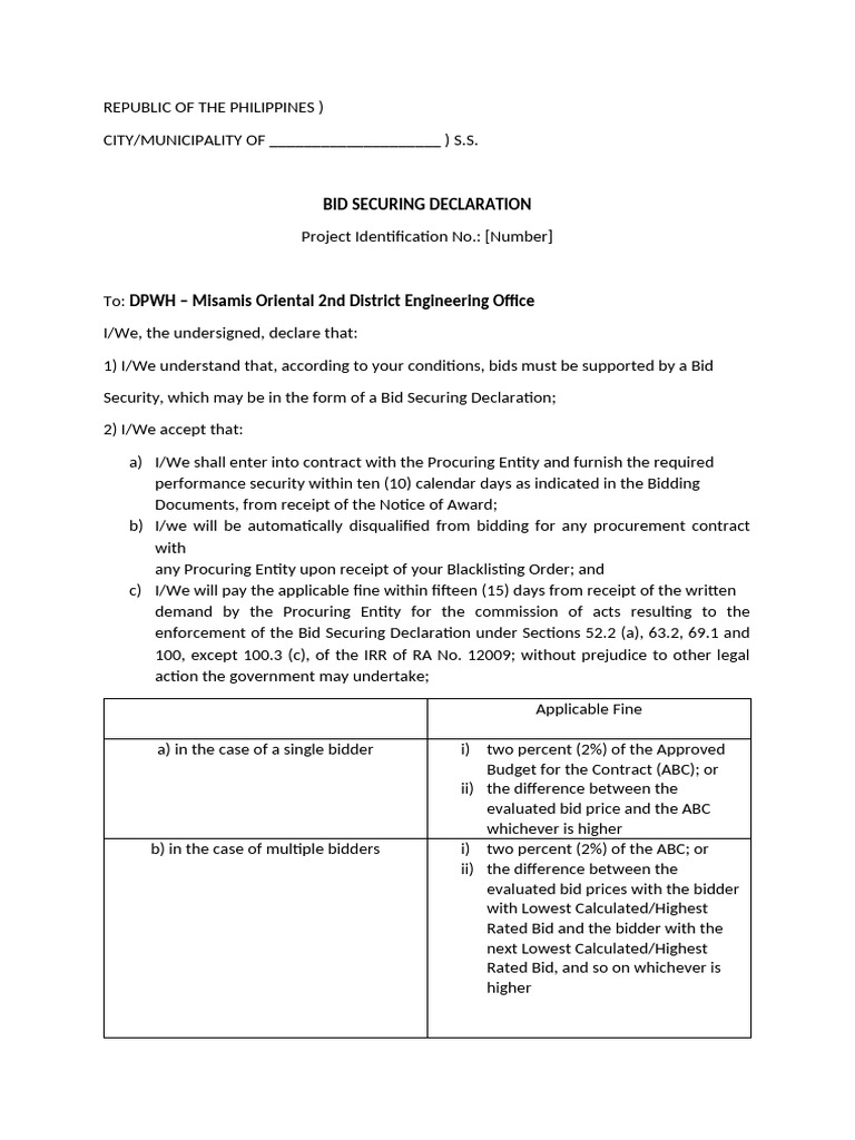 Bid Securing | PDF