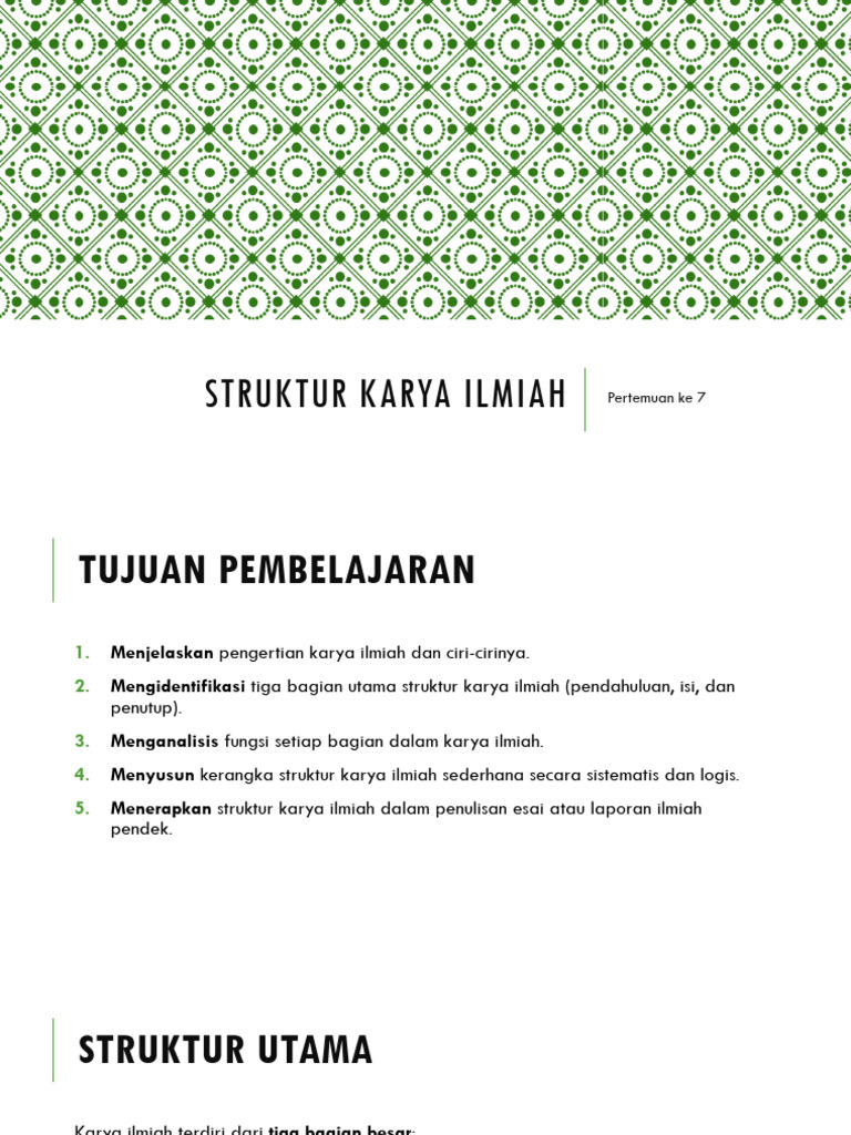 Struktur Karya Ilmiah yang Efektif | PDF