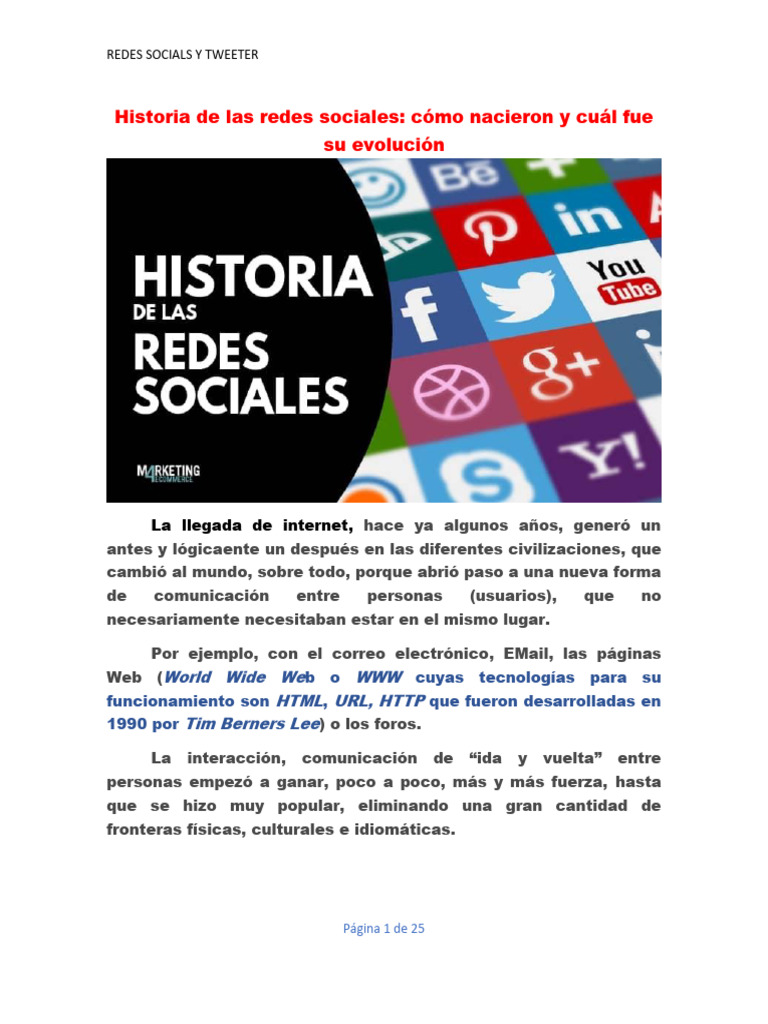 Taller de Admon de Redes Sociales 07 1017 2022 Redes Sociales y Tweeter | PDF | Facebook | Red ...