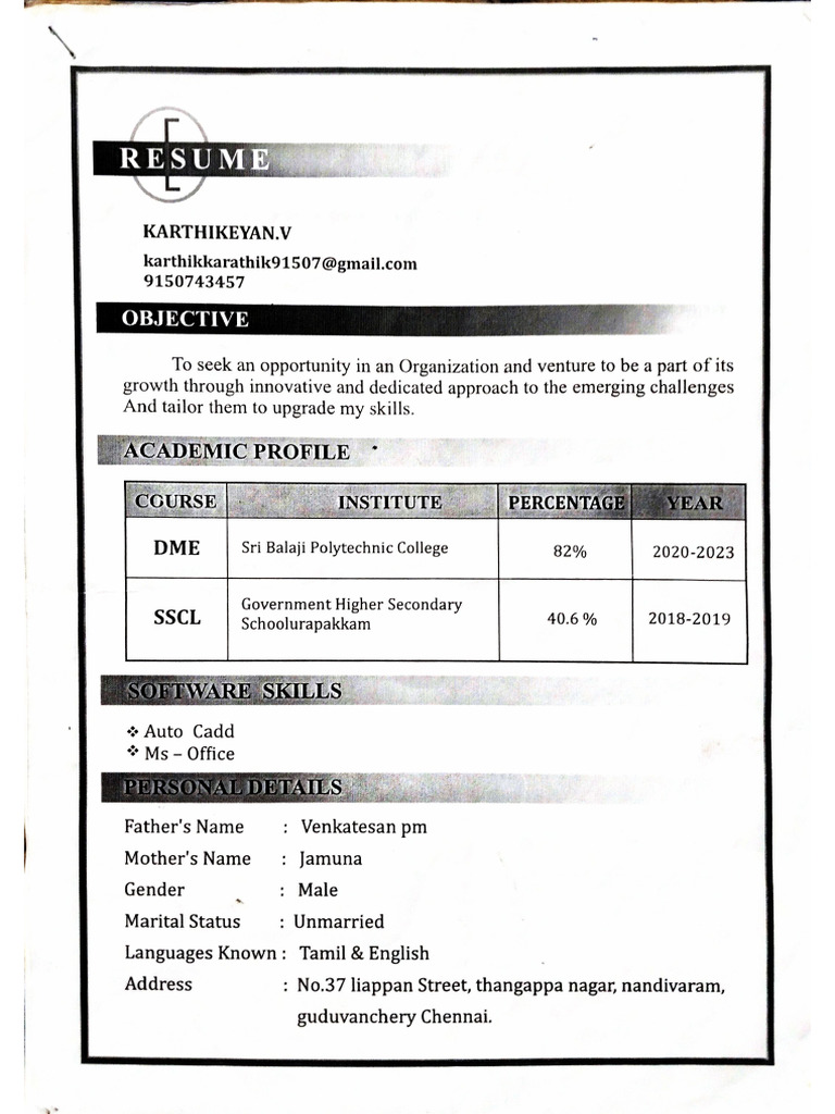Karthikeyan.v Mechanical (1) | PDF