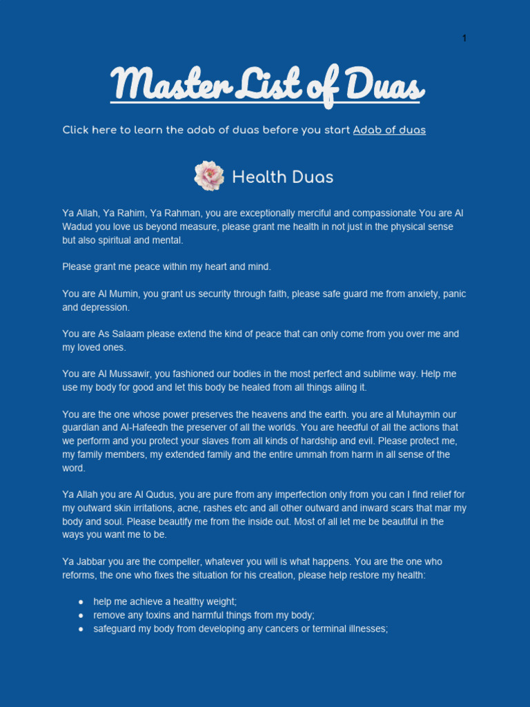 Master Compilation of Duas | PDF | God In Islam