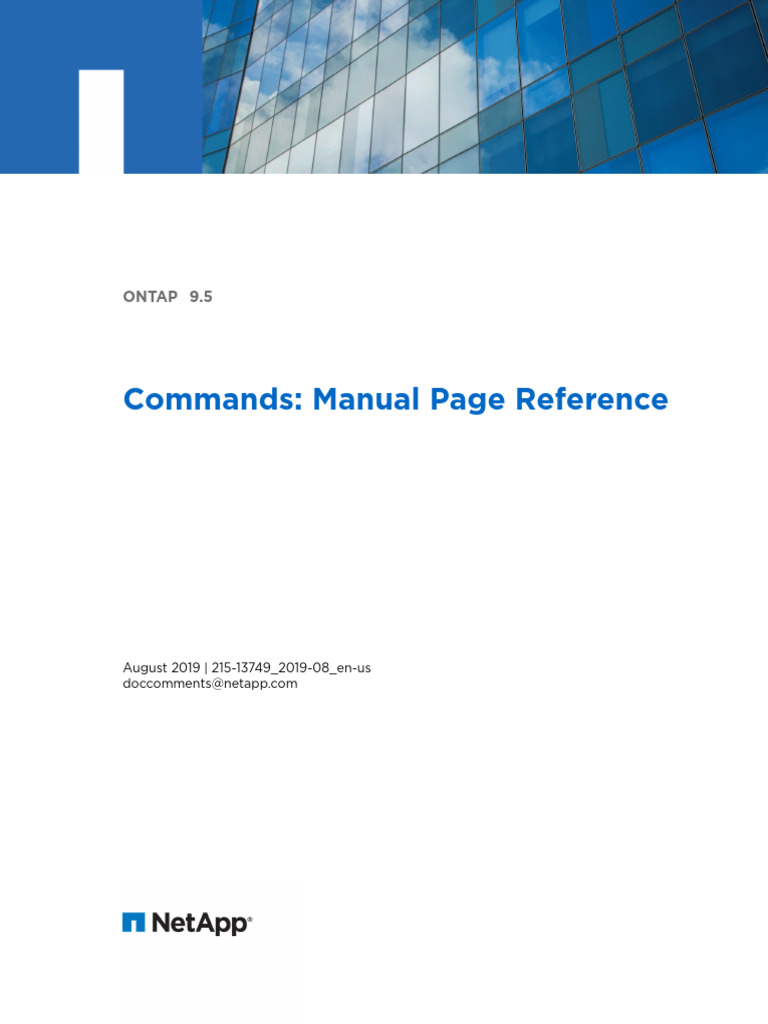 ONTAP 9.5 Command Reference Guide | PDF | Network Architecture ...
