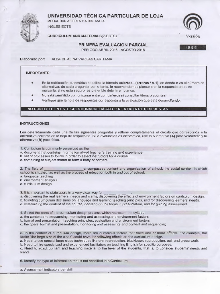 Curriculum and Materials 1er Bim y 2do Bim Fr11 PDF · Versión 1 | PDF | Curriculum | Learning