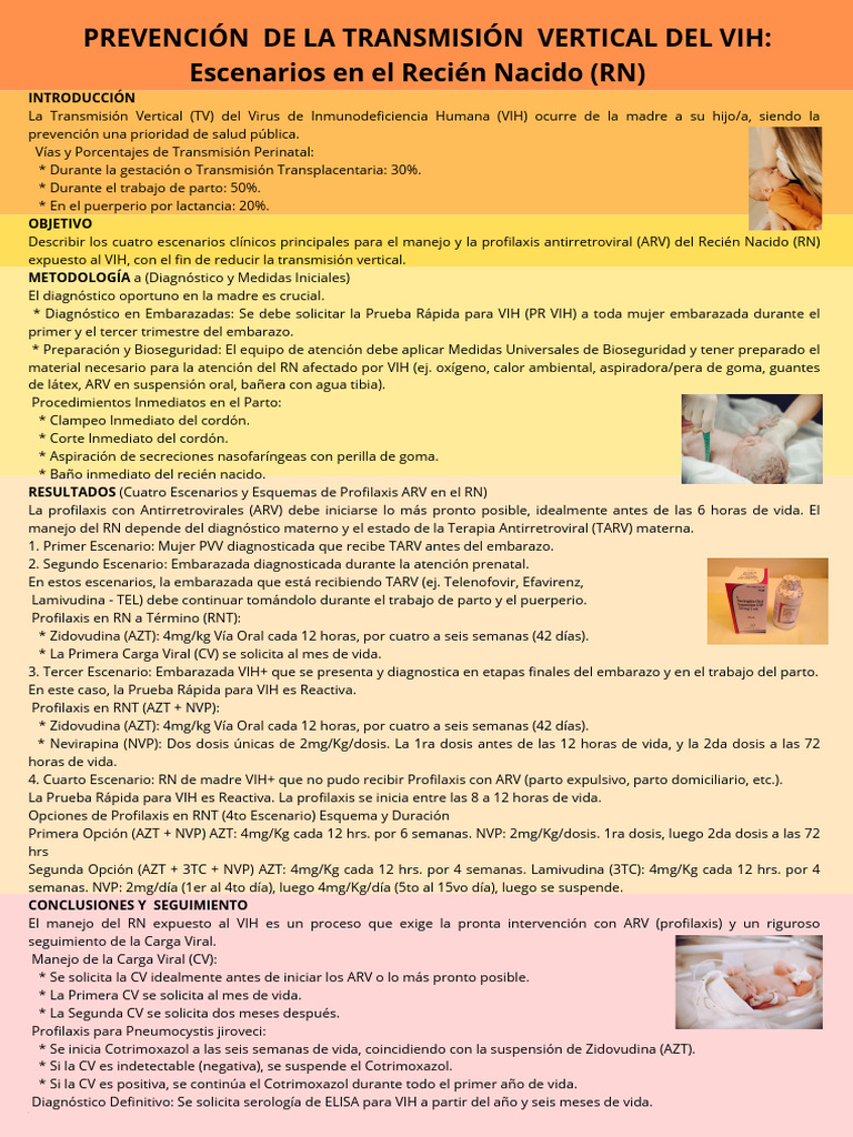 Prevención VIH en Recién Nacidos: Guía ARV | PDF | VIH | El embarazo