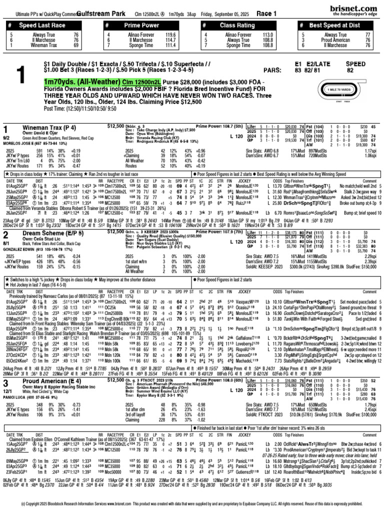 GPX 0905 y | PDF | Horse Racing | Thoroughbred Families