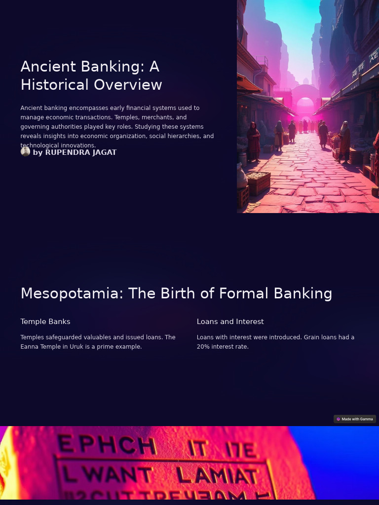 Ancient Banking A Historical Overview | PDF | Banks | Loans