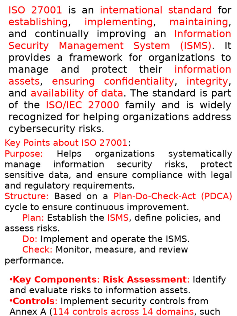 Understanding ISO 27001: ISMS Framework | PDF