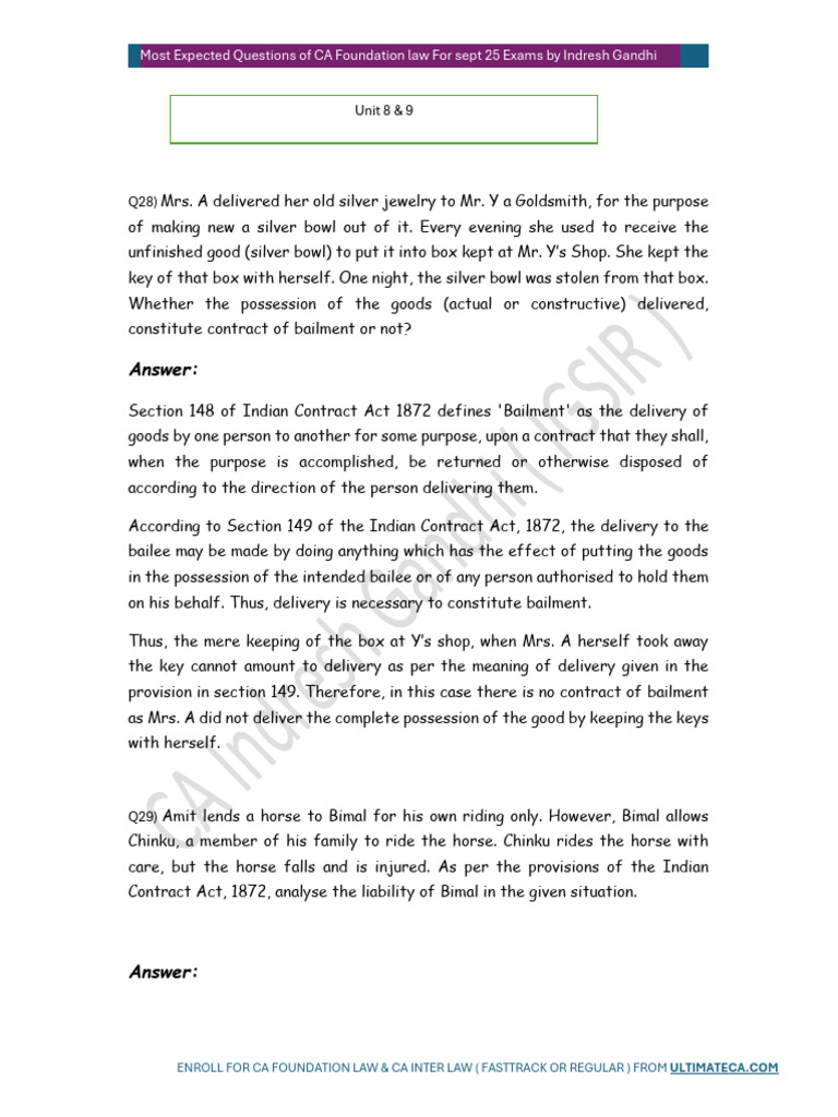 ICA Unit 8 9 MEQ | PDF | Marine Salvage | Loans