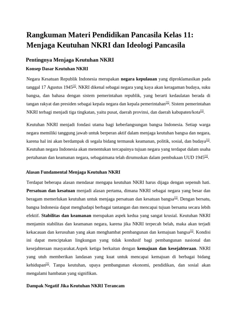 Menjaga Keutuhan NKRI dan Pancasila | PDF