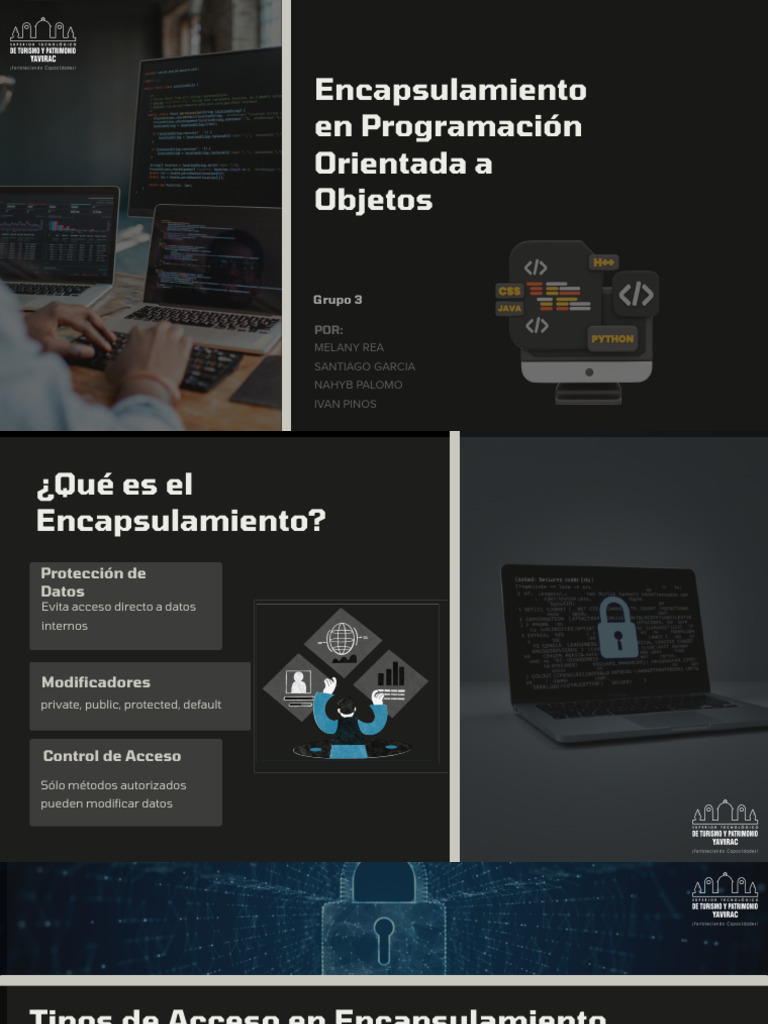 Encapsulamiento en Programacion Orientada A Objetos - PPTX 20250429 212323 0000 | PDF
