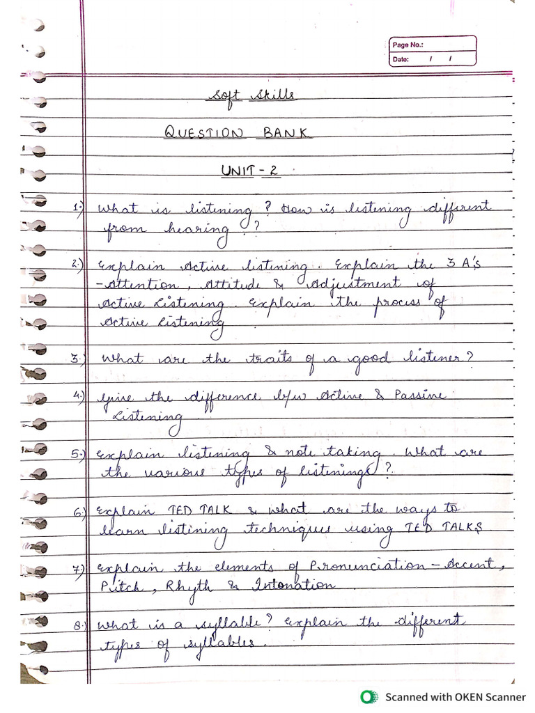 Soft Skills Question Bank | PDF