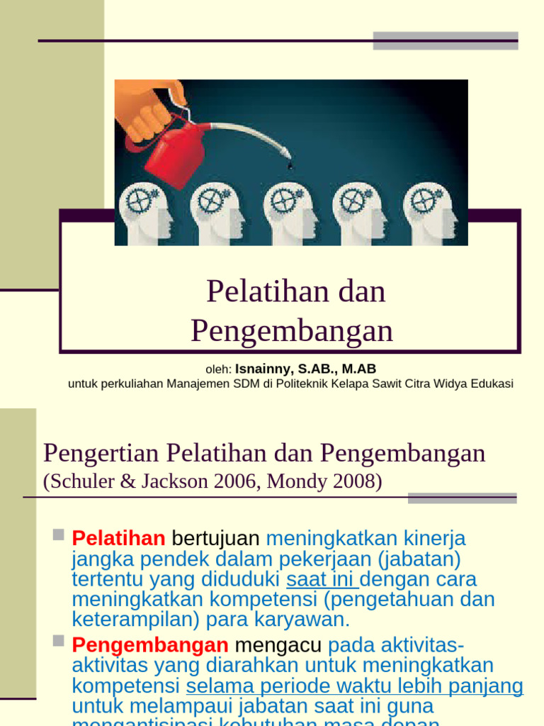 09a. Pelatihan Dan Pengembangan | PDF