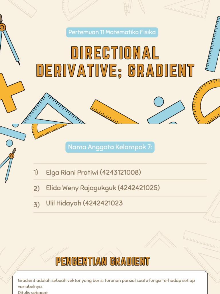 Directional Derivative Gradient - Kelompok 7 Matfis | PDF