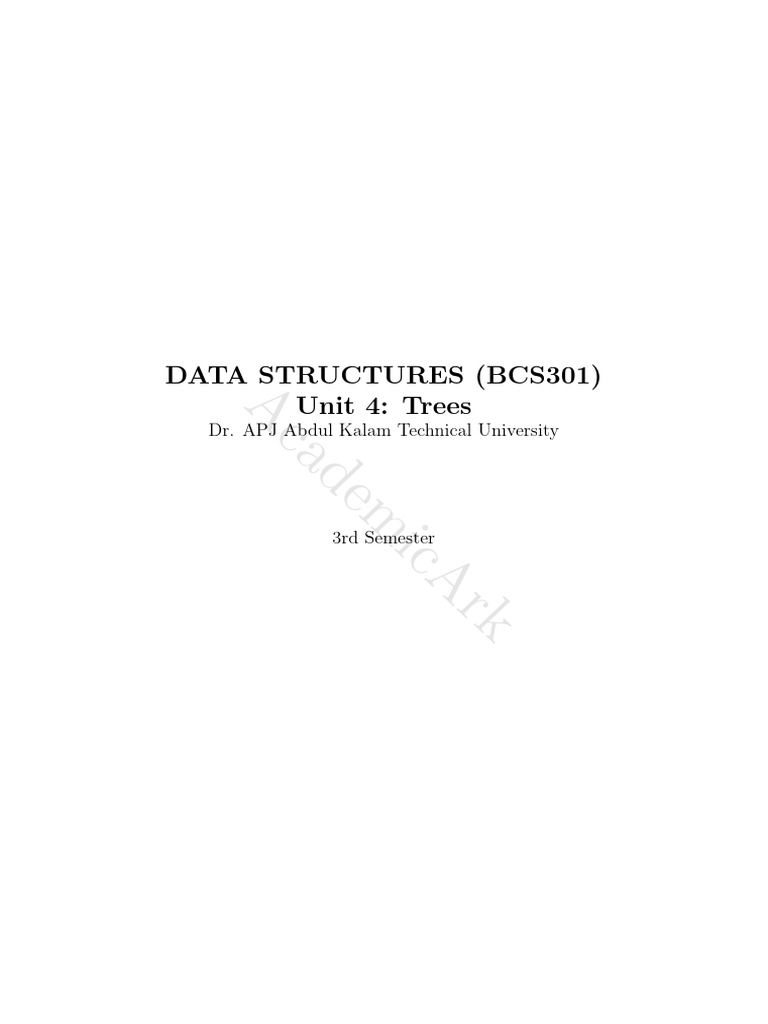DS unit-4 notes (new) | PDF | Algorithms And Data Structures | Computer ...