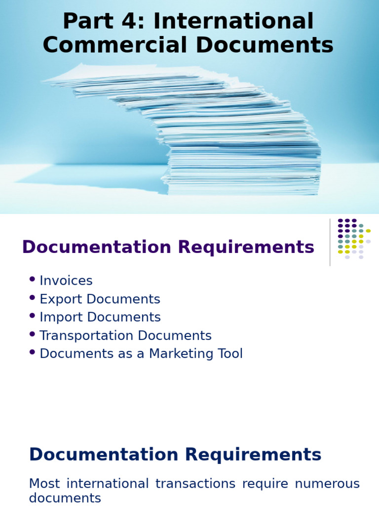 International Commercial Document Guide | PDF | Bill Of Lading