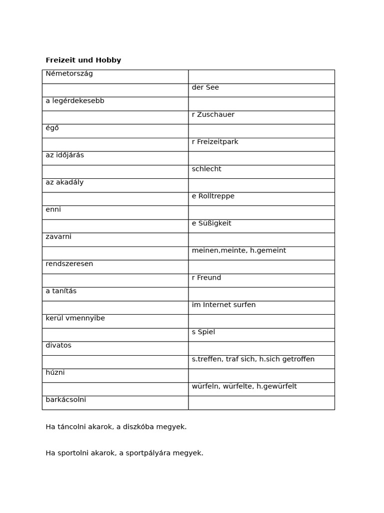 Freizeit Und Hobby | PDF