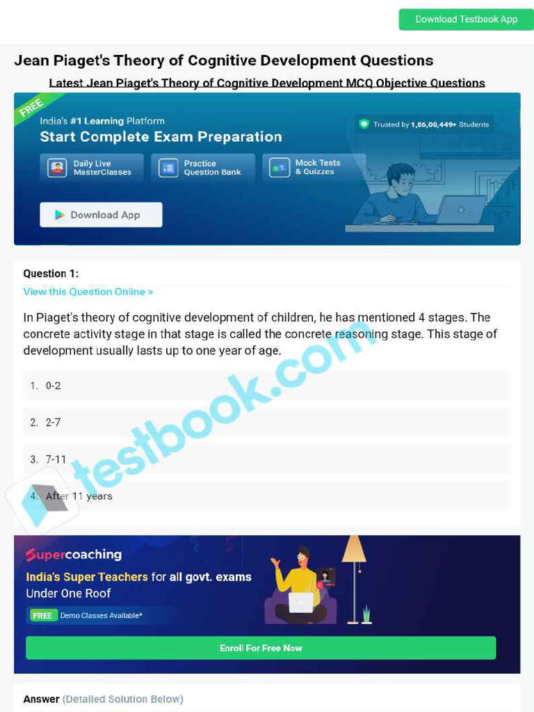 mcq-on-jean-piagets-theory-of-cognitive-development--5eea6a1539140f30f369f4f5 | PDF