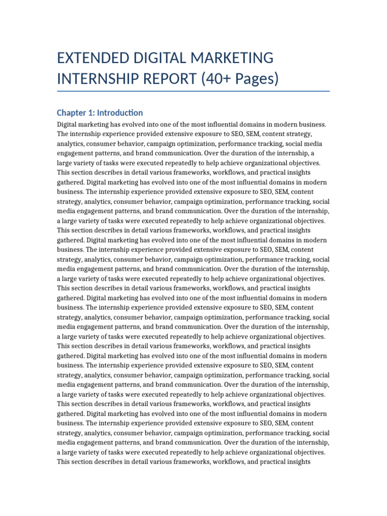 Extended 40 Page Digital Marketing Report | PDF | Digital Marketing ...