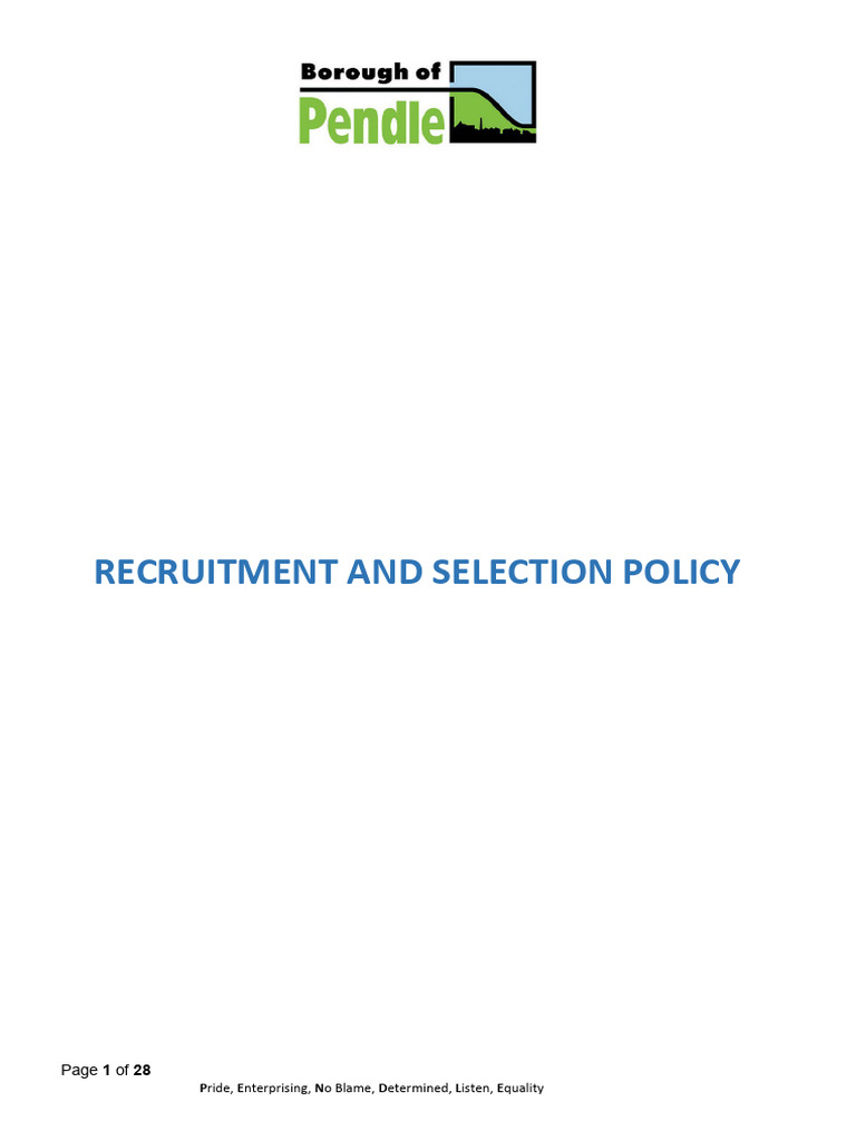 Recruitment and Selection Policy Guide | PDF | Recruitment