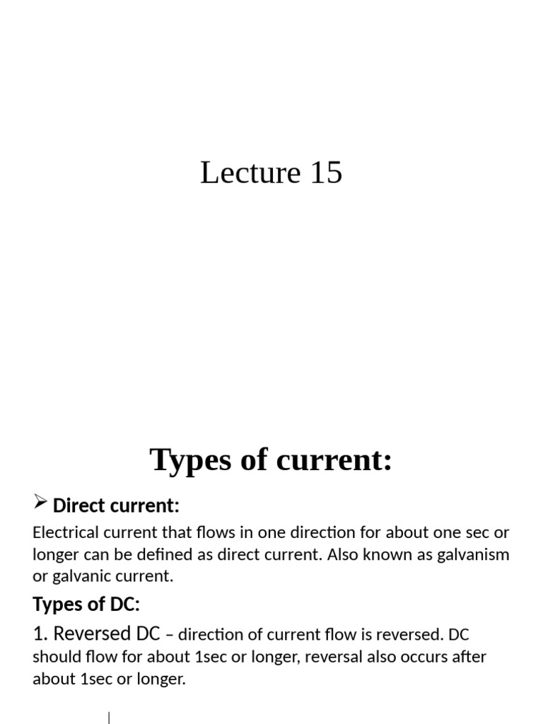Types of Electrical Currents Explained | PDF | Rectifier | Electric Current
