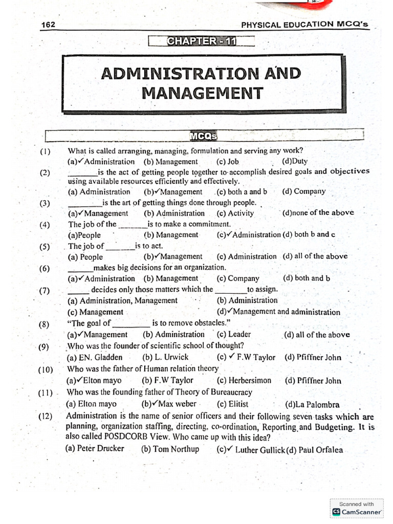 Administration and Management | PDF