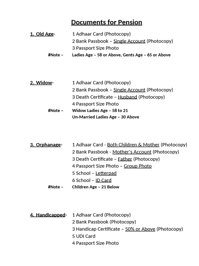 Pension Documents | PDF