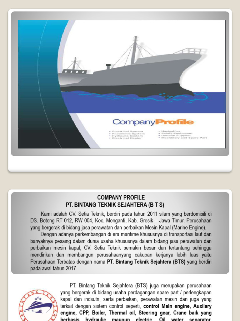Profil PT Bintang Teknik Sejahtera | PDF