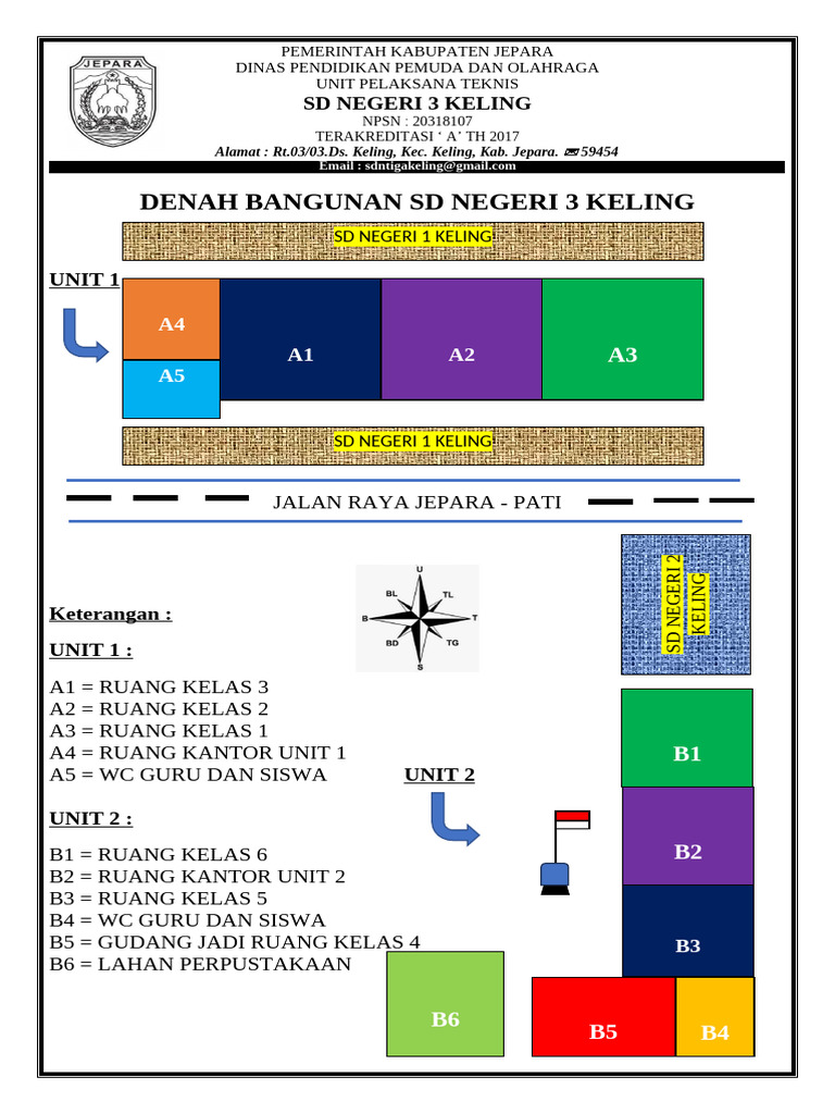 Denah Ruang SD Negeri 3 Keling Jepara | PDF