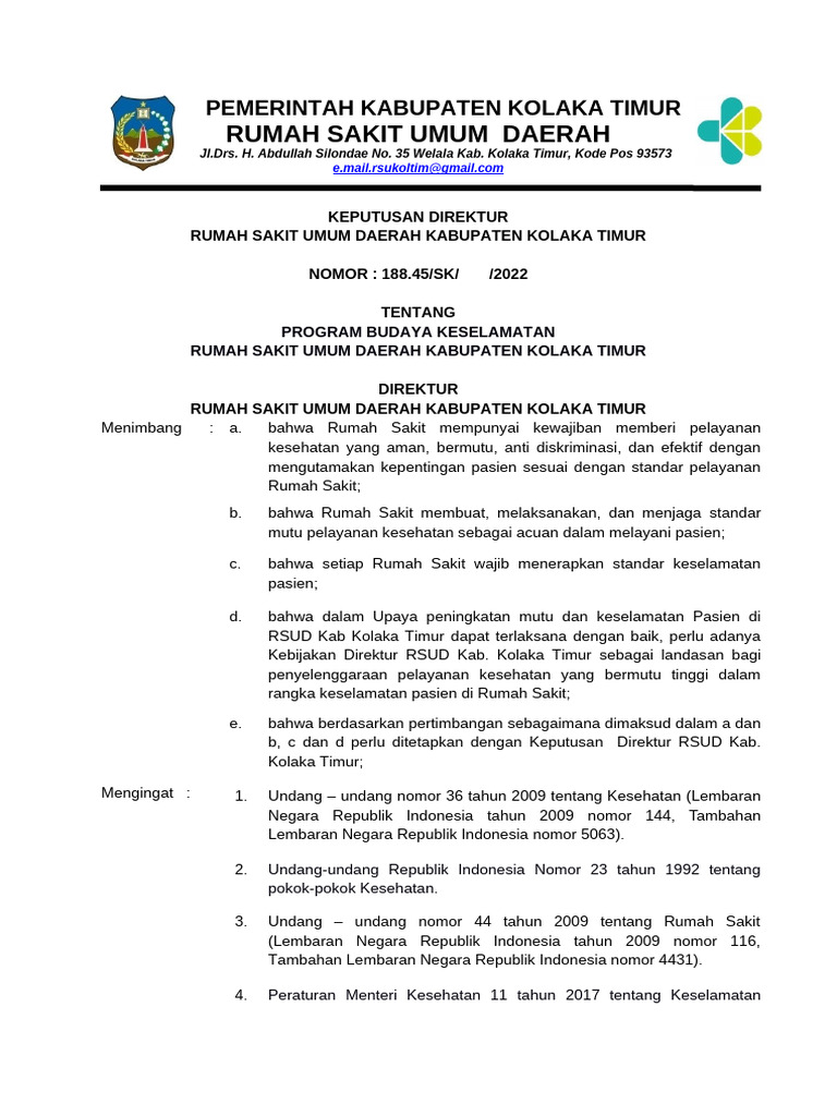 SK Program Budaya Keselamatan | PDF