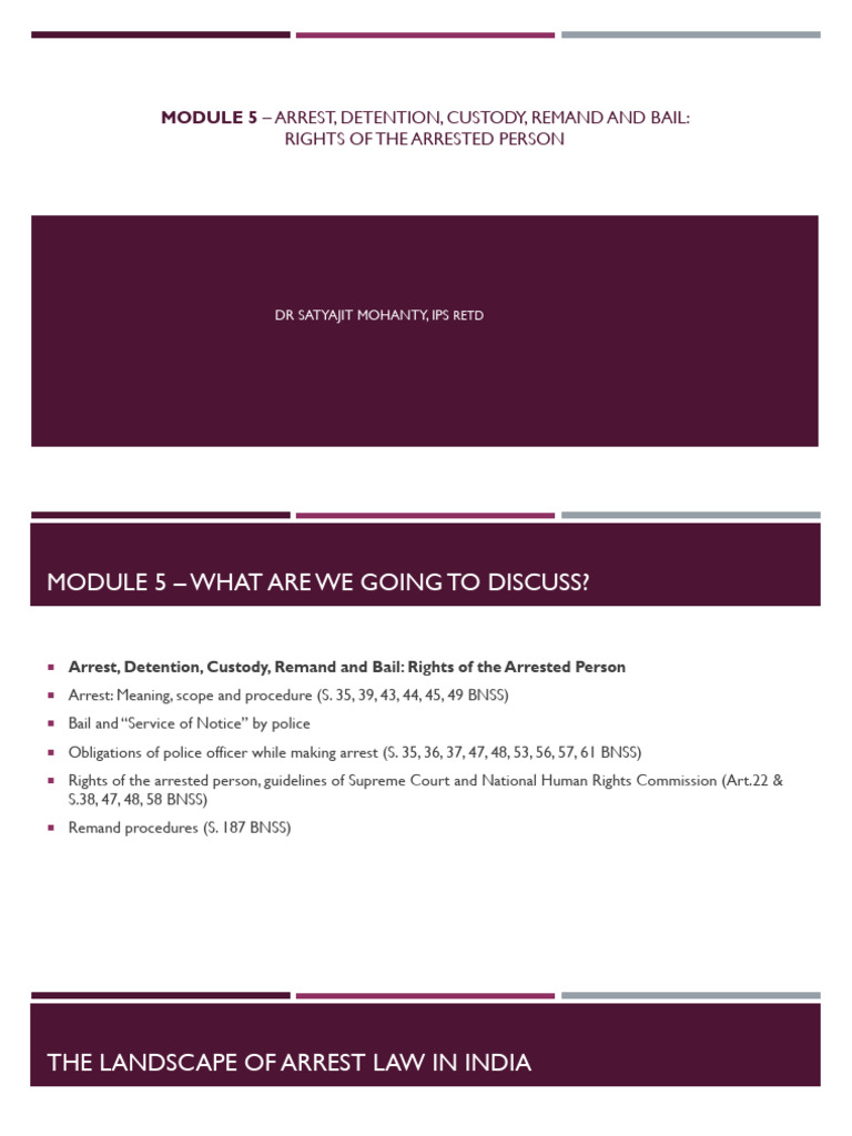 Rights of Arrested Persons in India | PDF | Arrest | Crimes