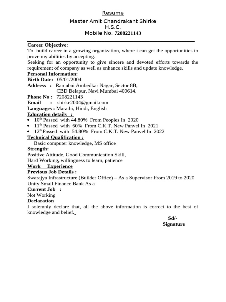 5a70c116-dd76-4ee2-9489-114895d38e8e-Resume amit | PDF